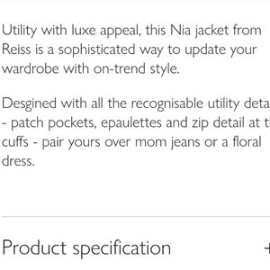 Reiss | Jackets & Coats | Reiss Nia Utility Jacket In Sand | Poshmark